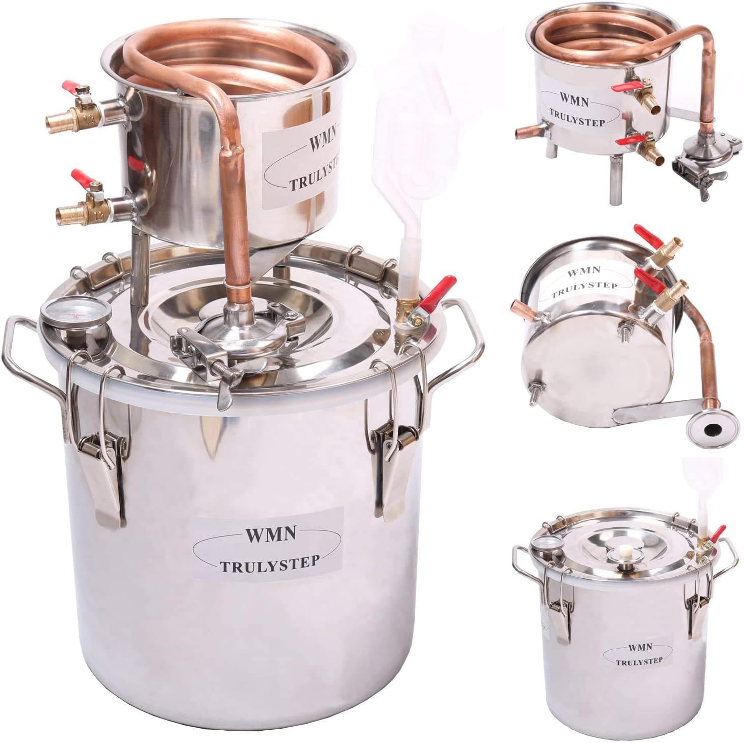 Amazon.com: DIY 8 Gal 30 Liters Copper Alcohol Stills Ethanol Still ...