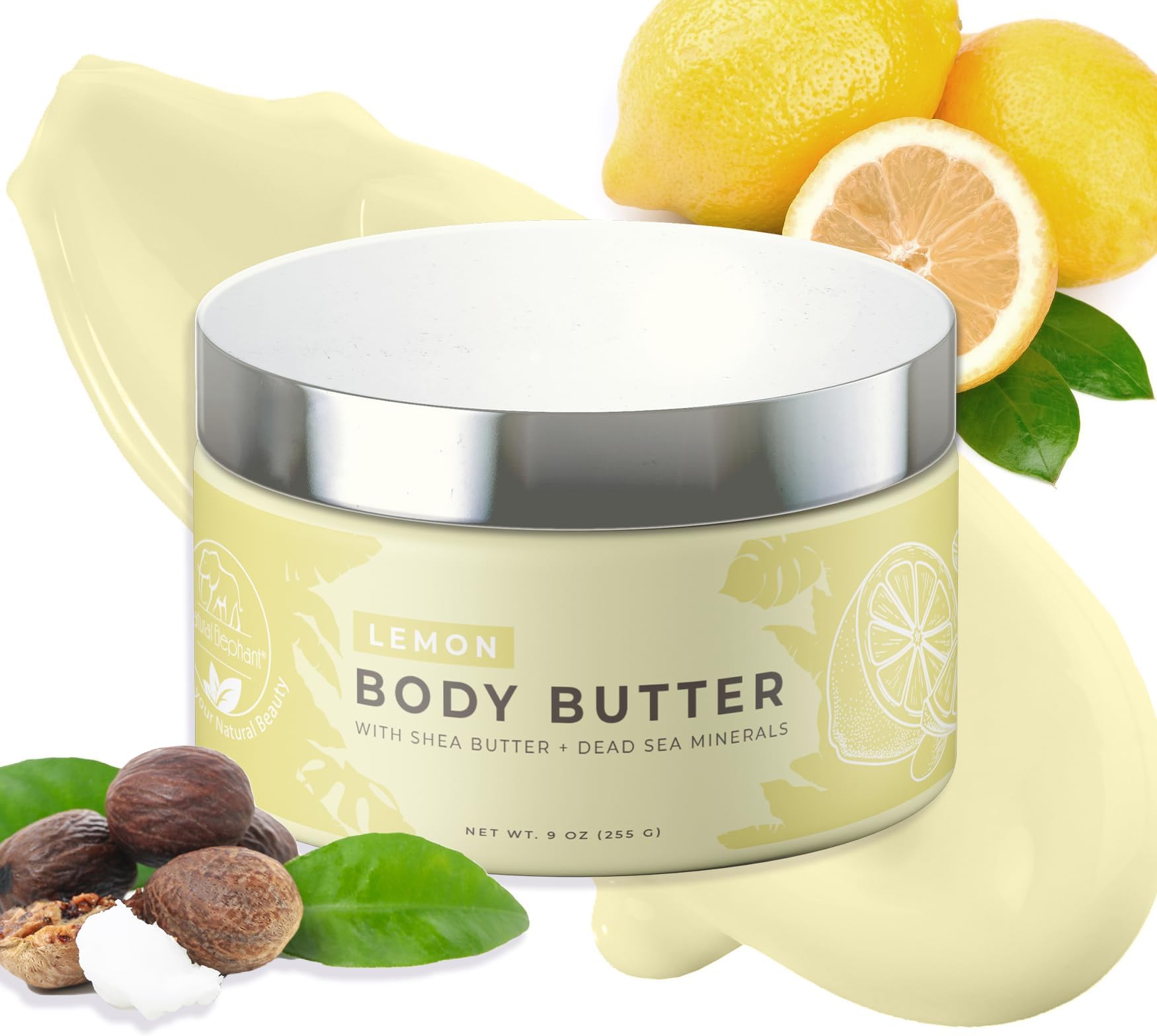 Amazon.com : Natural Elephant Body Butter - with Shea Butter, Dead Sea ...