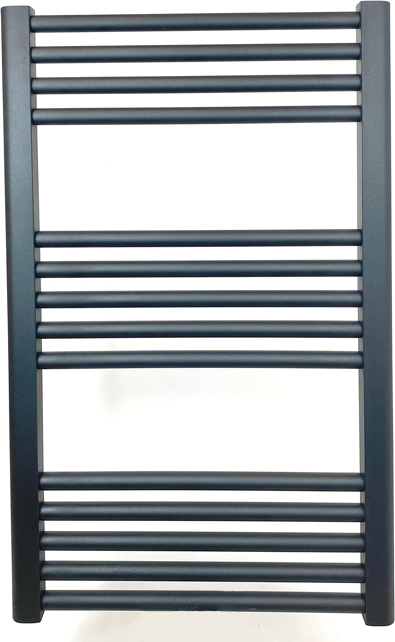 Greened House Black Straight Heated Towel Rail W400mm x H600mm Flat ...