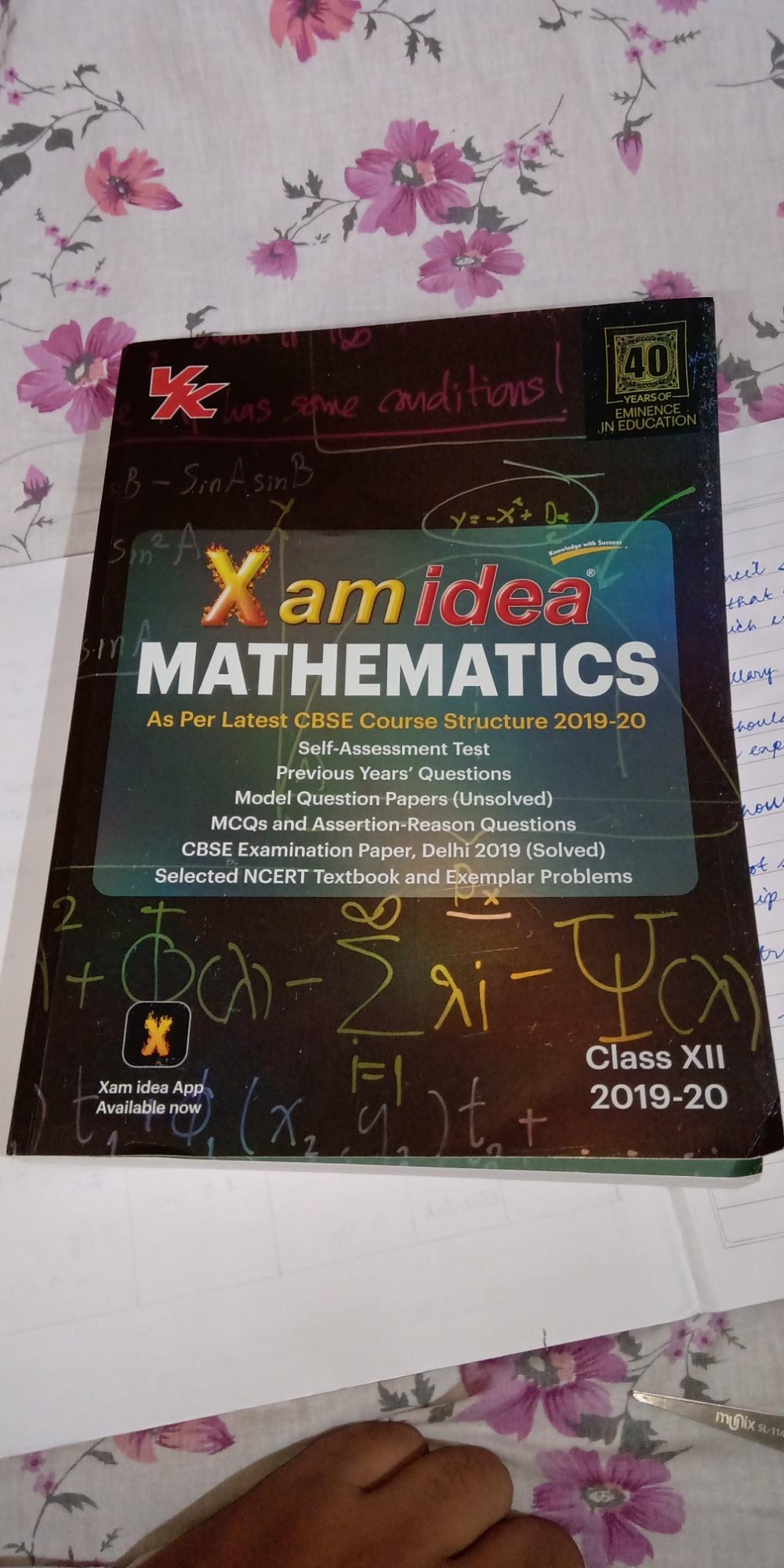 Xam Idea Mathematics for CBSE Class 12- 2020 Exam : VK Global ...