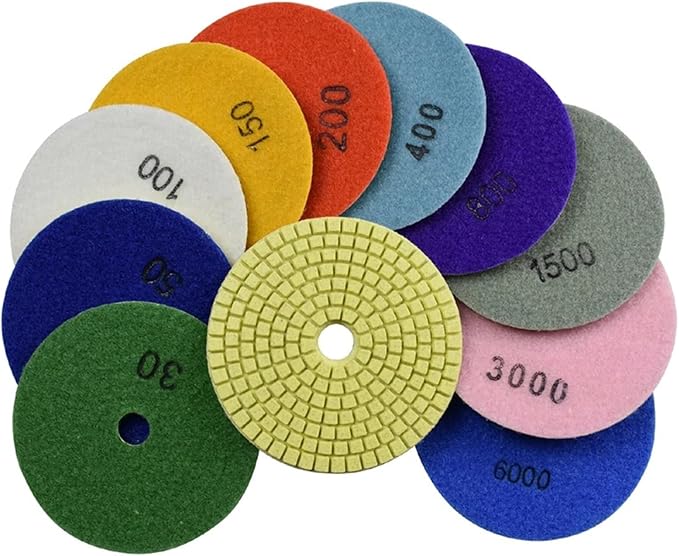 Polishing Pads Wet Buffing 4 Inch Abrasive Tool for Sanding Stone ...