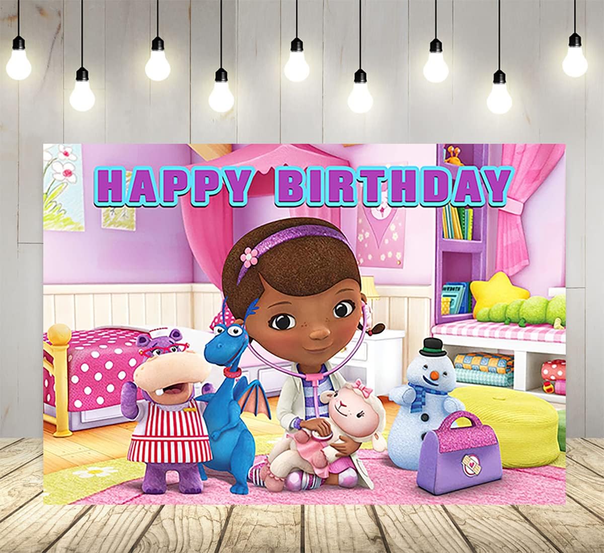 Amazon.com : Girl Doctor Backdrop for Birthday Party Supplies Doc Photo ...