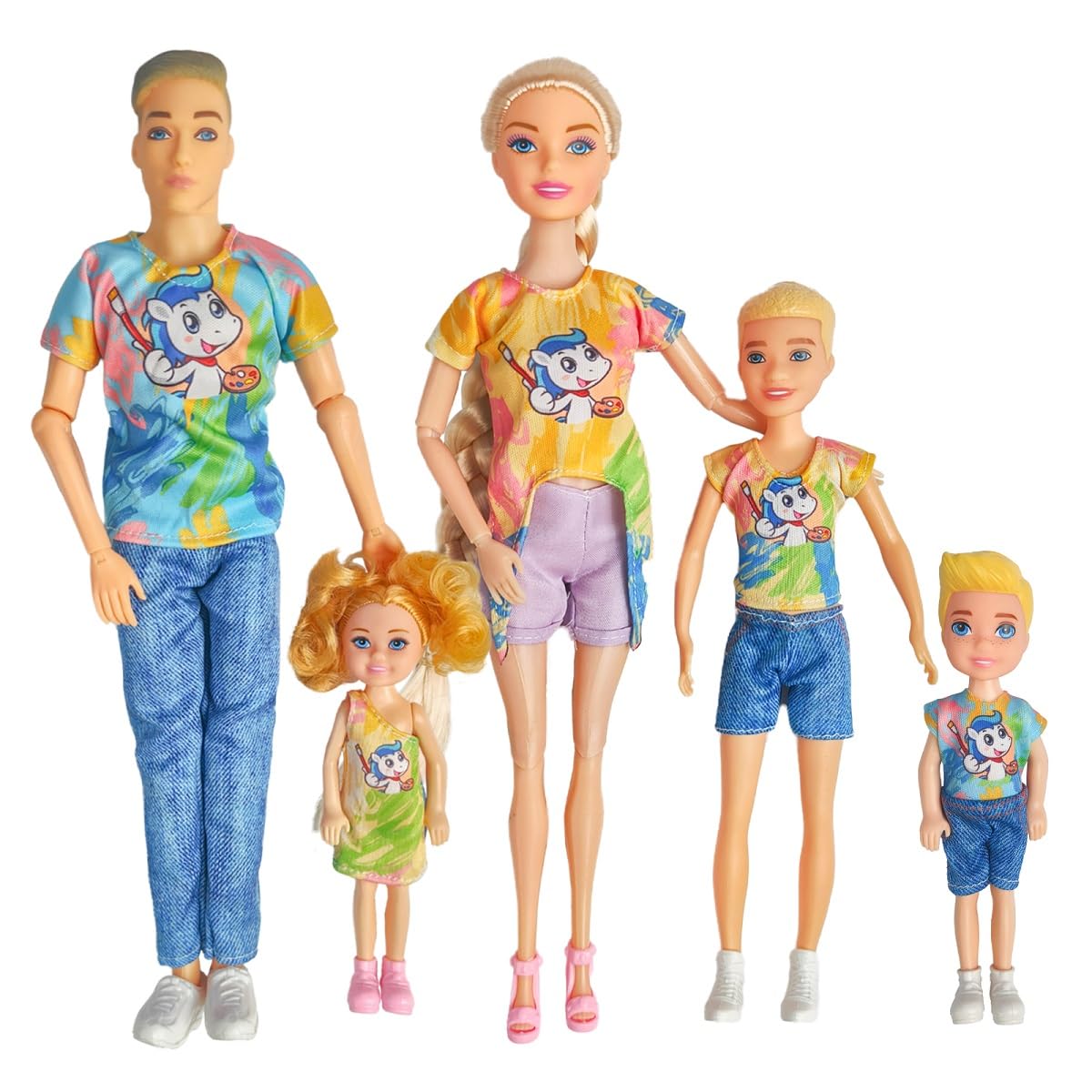 Amazon.com: Chioldilly Interactive Family Toy Fun Action Figures Set ...