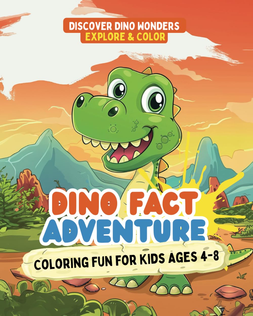 Dino Fact Adventure: Discover Dino Wonders: Explore & Color Coloring ...