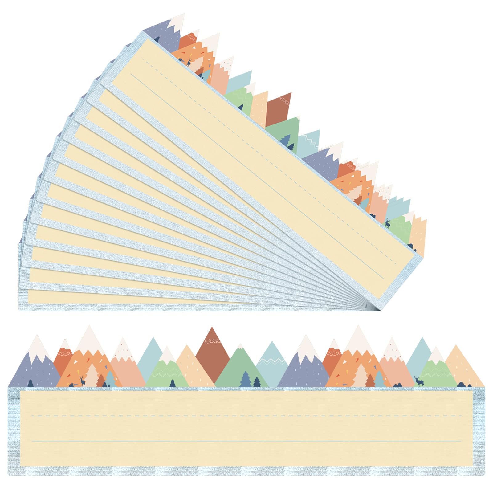 Snapklik.com : 60 Sheets Moving Mountains Name Plates For Classroom Die ...