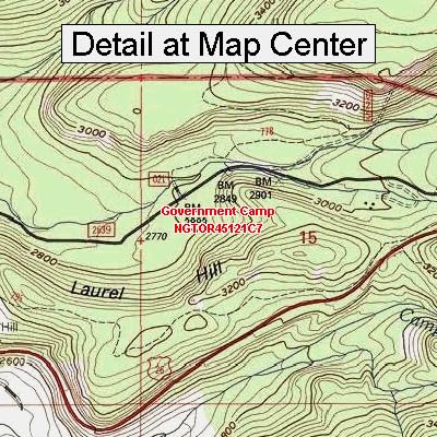 Amazon.com : USGS Topographic Quadrangle Map - Government Camp, Oregon ...
