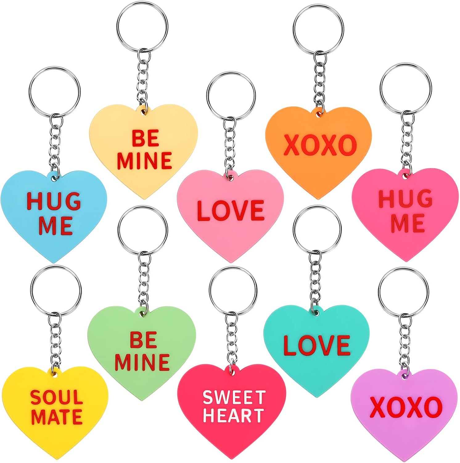 Amazon.com: JUNEBRUSHS 30Pcs Valentine Conversation Heart Silicone ...