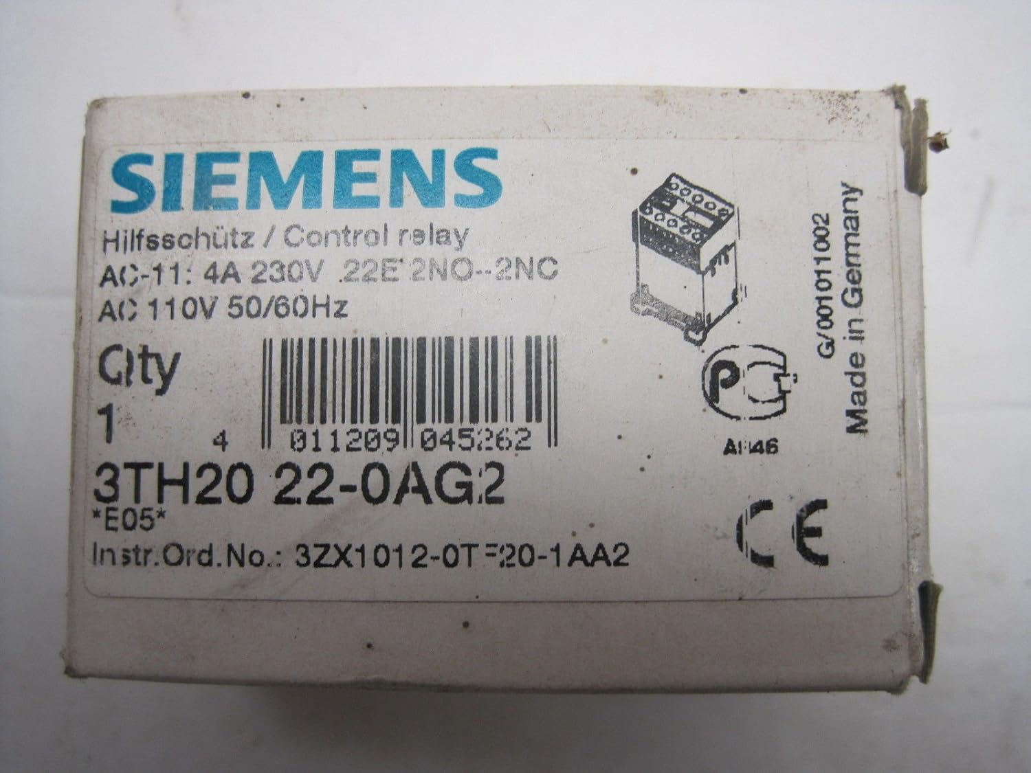 Siemens sirius - Contactor auxiliar 22e 2na+2nc 110v 50/60hz tornillo ...