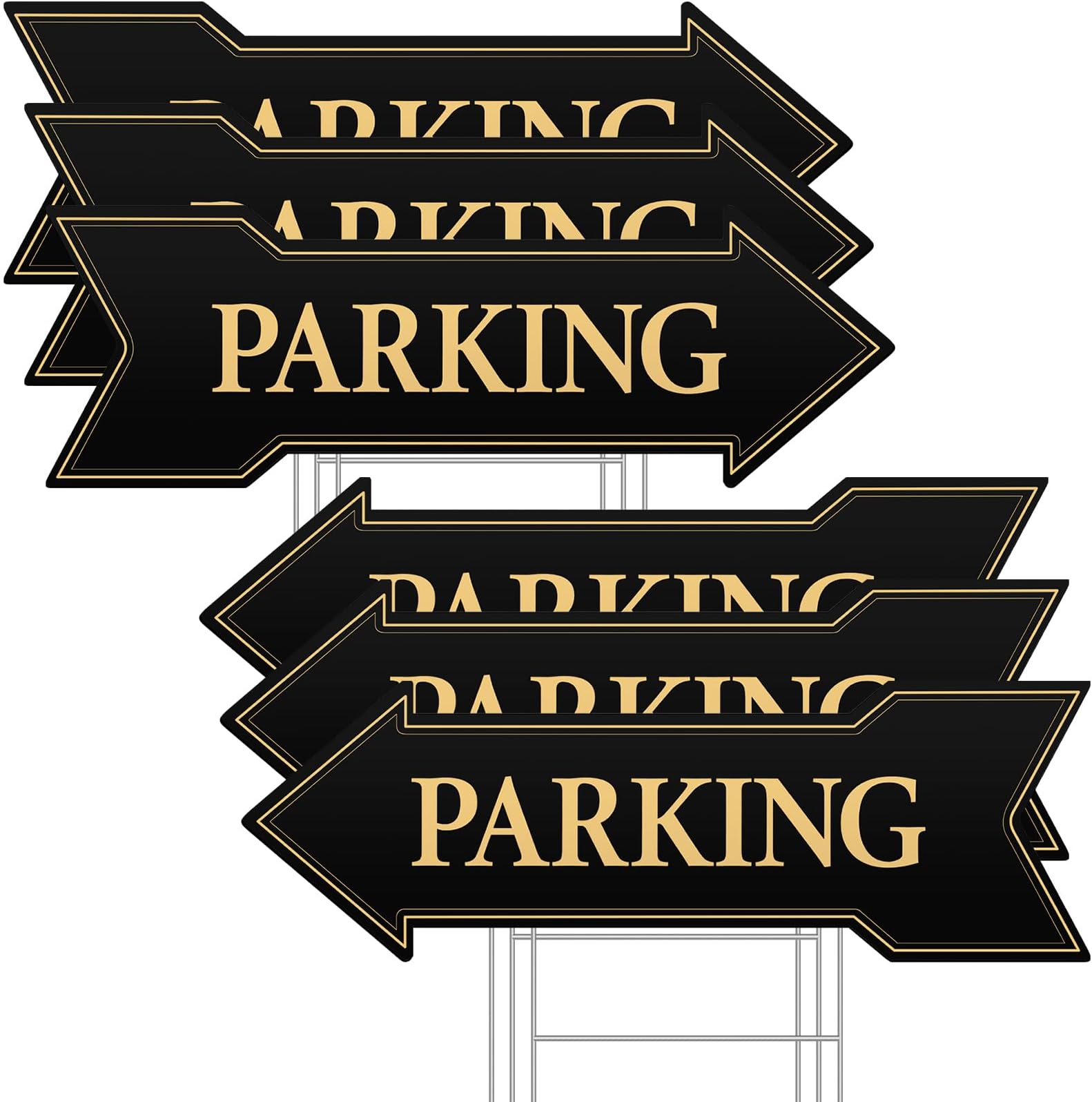 Amazon.com : Menkxi 4 Pcs Parking Sign with Metal H Stake Double Sided ...
