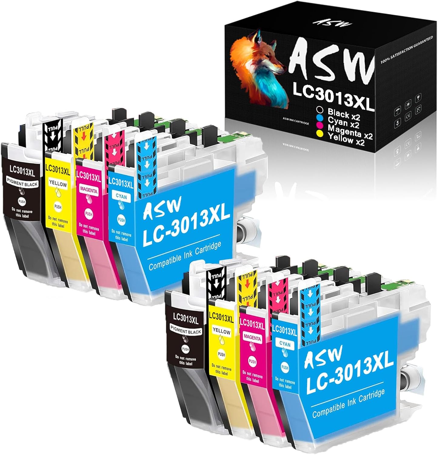 Amazon.com: LC3013XL LC3013 Ink Cartridges BK/C/M/Y High Yield 8Pack ...