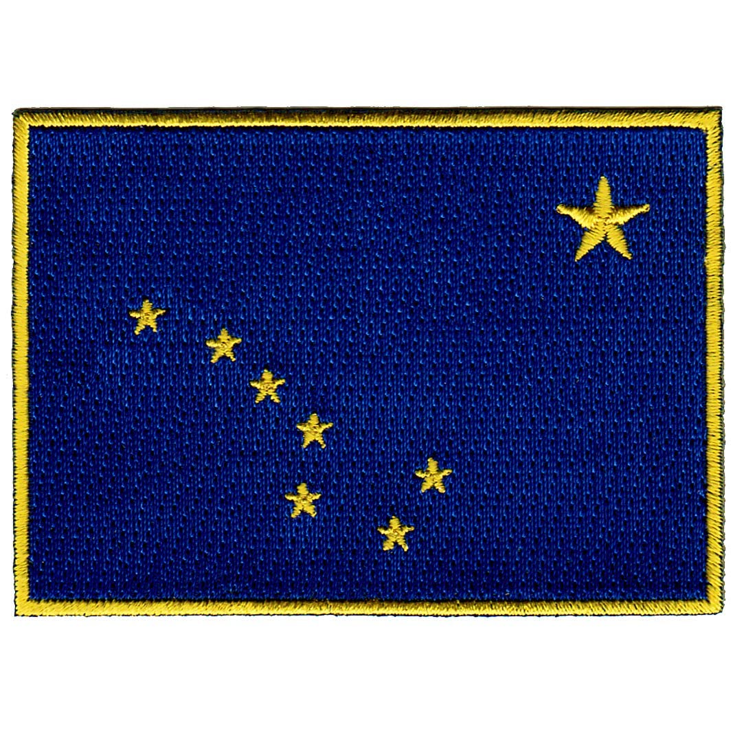 Amazon.com: Alaska State Flag Embroidered Patch Velcro®-Brand Fasteners ...