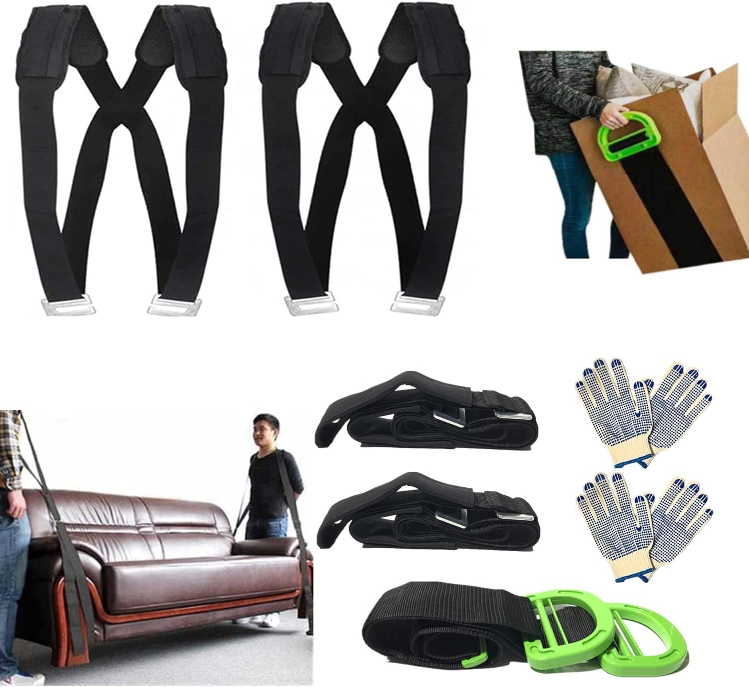 Lifting And Moving Straps,2-Person Moving System with Foam Pad 13 Feet ...