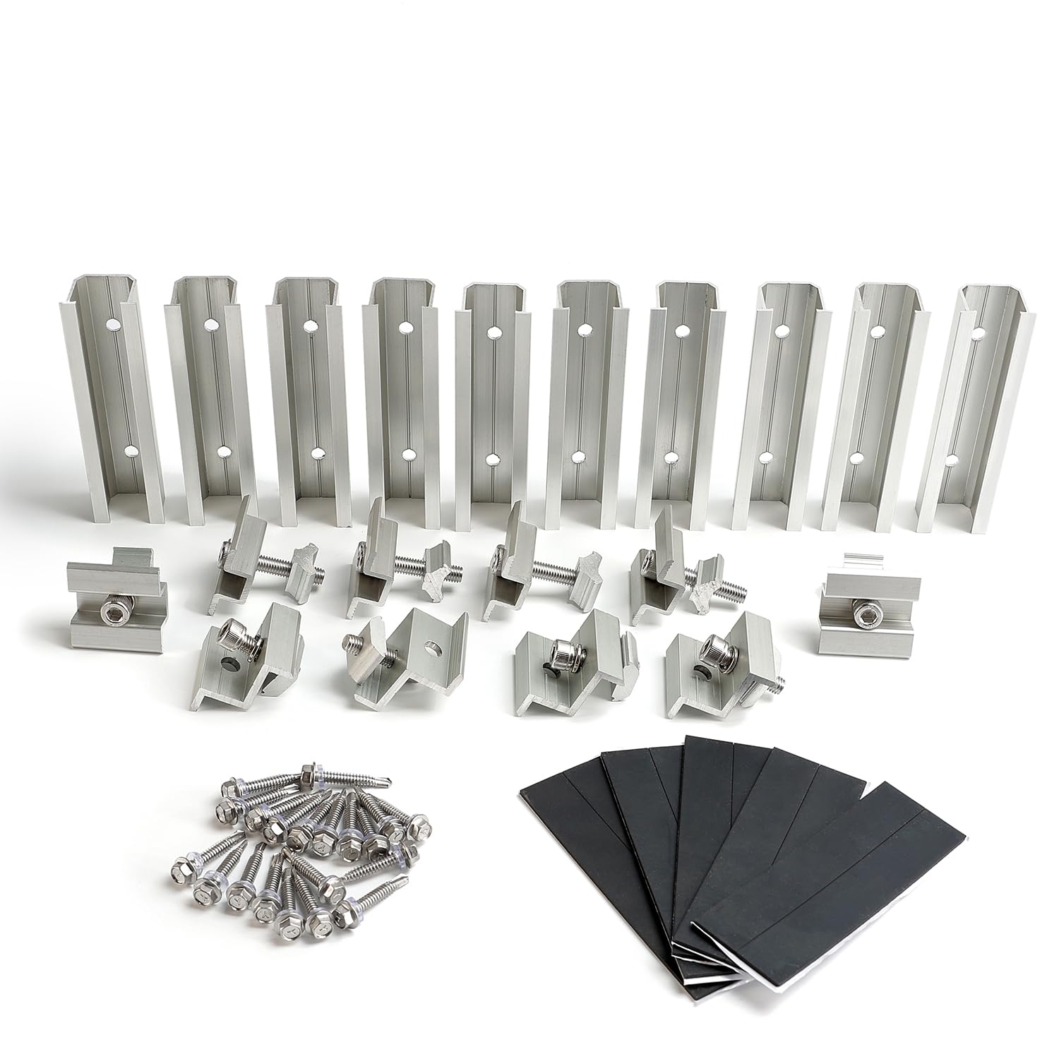 Snapklik.com : Solar Panel Mounting Brackets Mid And End Clamps And ...