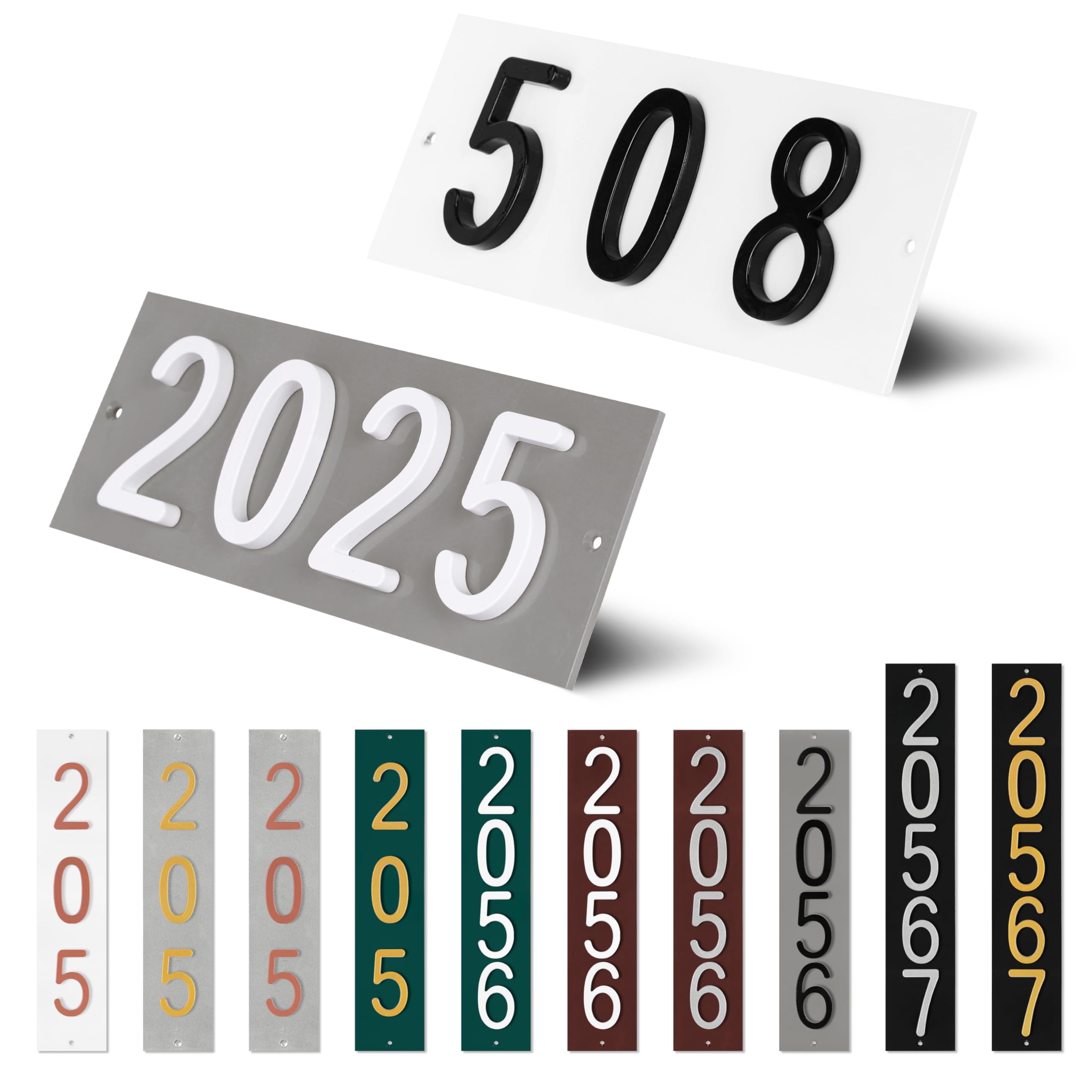 Amazon.com: AMGO Personalized House Numbers Address Street Sign Plaque ...