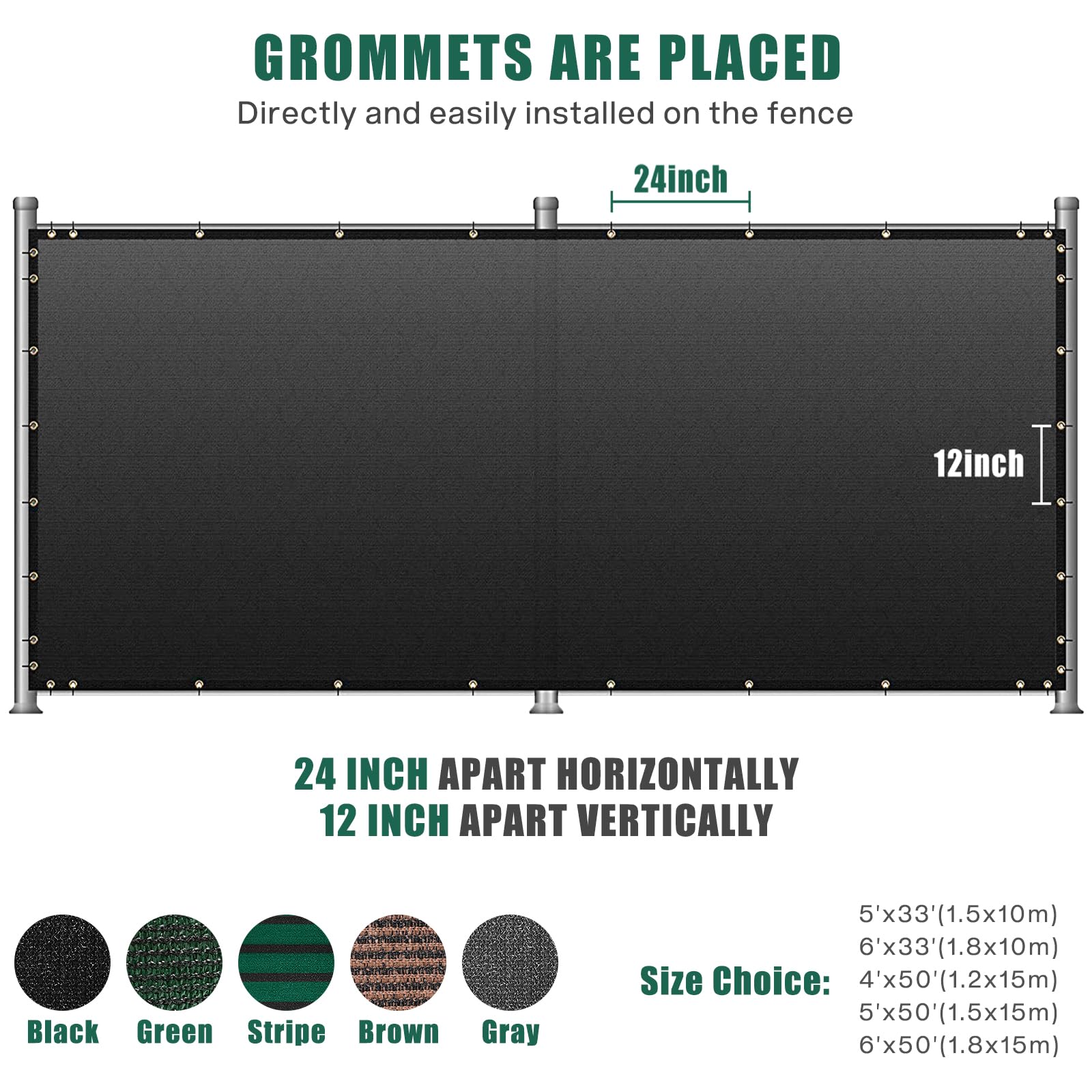 Snapklik.com : UIRWAY Privacy Fence Screen 6 X 50 Heavy Duty Windscreen ...