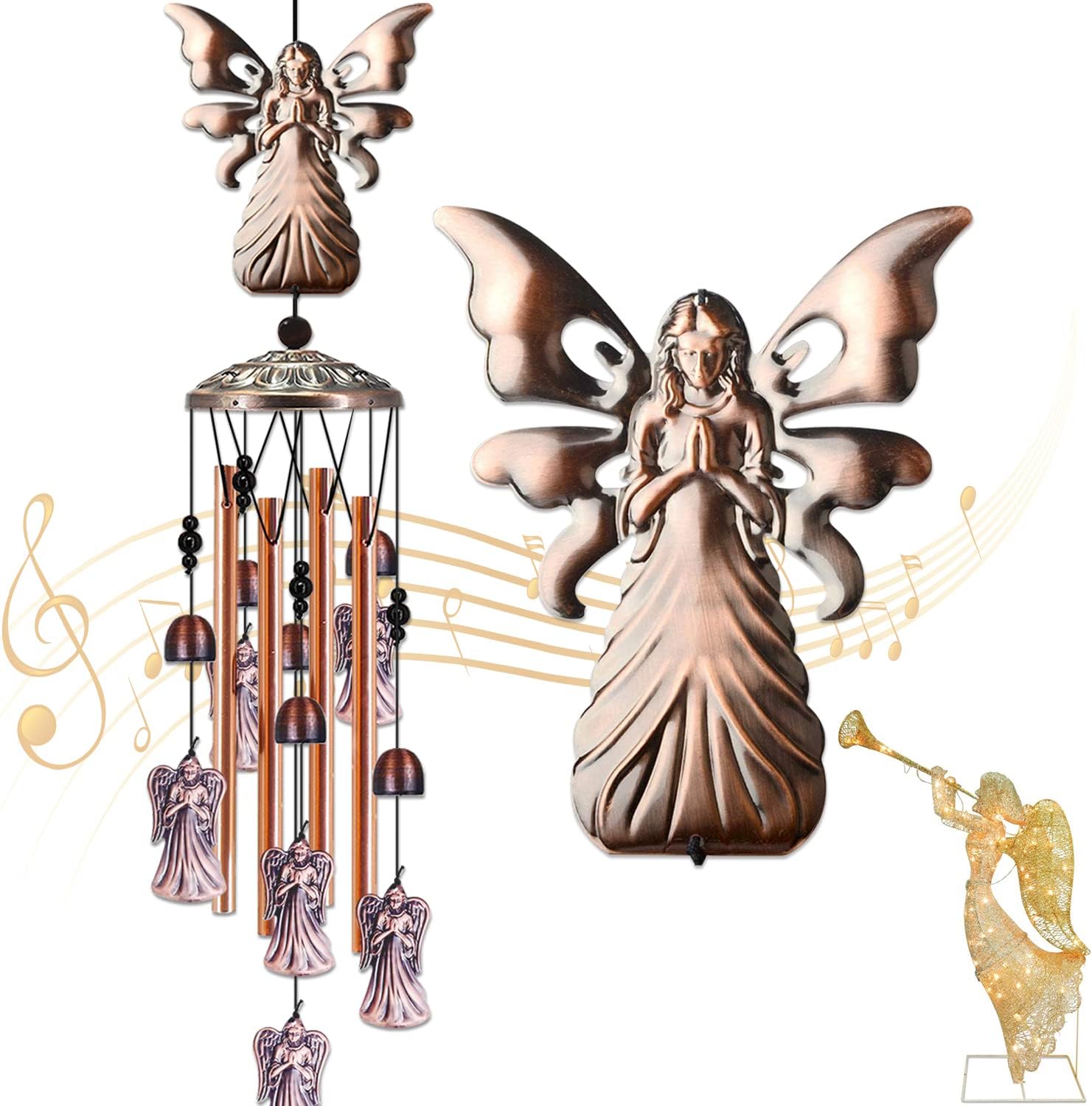 Amazon.com : Carson Wind Chime-Pewterworks-Cross (19.25") : Wind ...