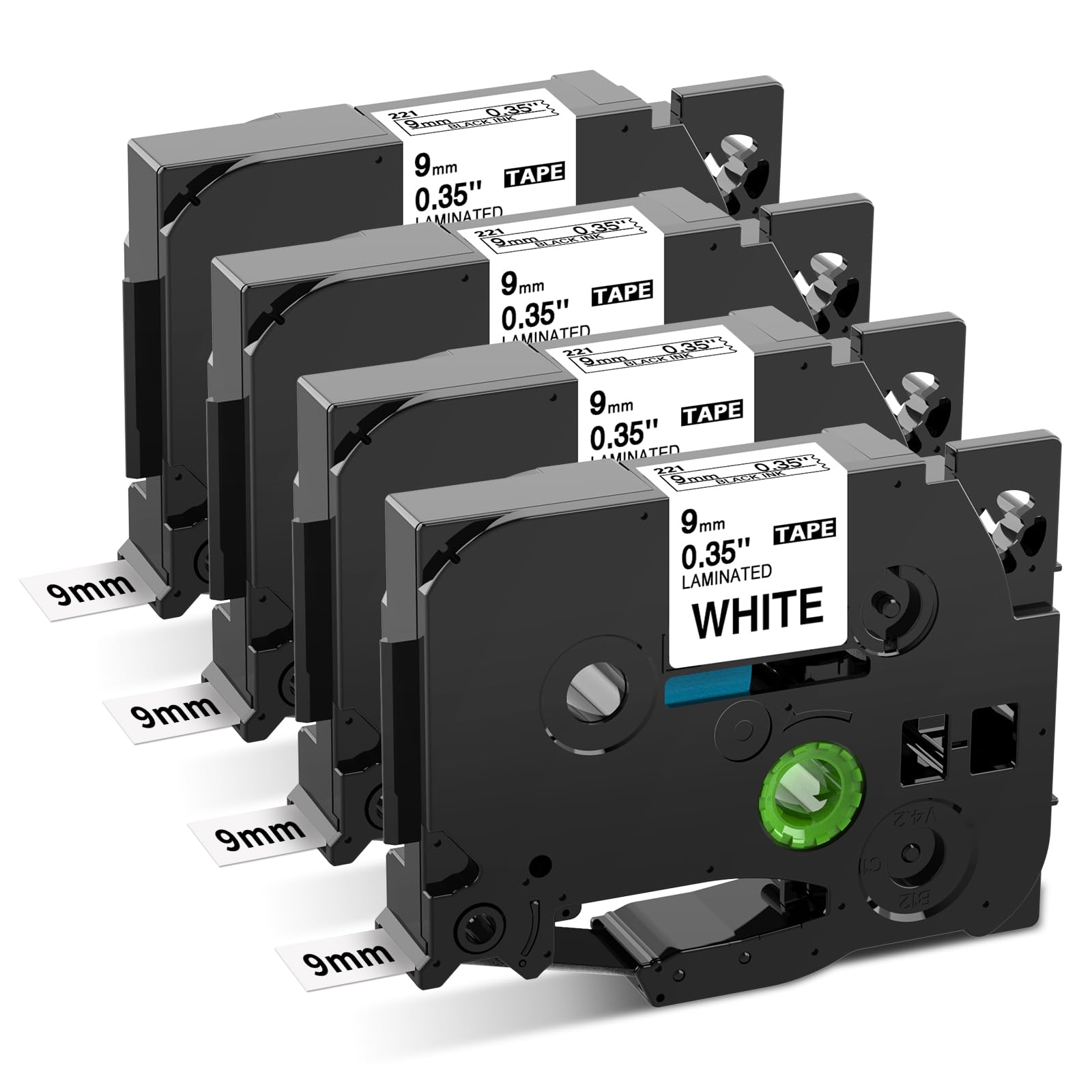 TZe-221 Replace for Brother P-Touch Label Tape 9mm White TZe221 ...