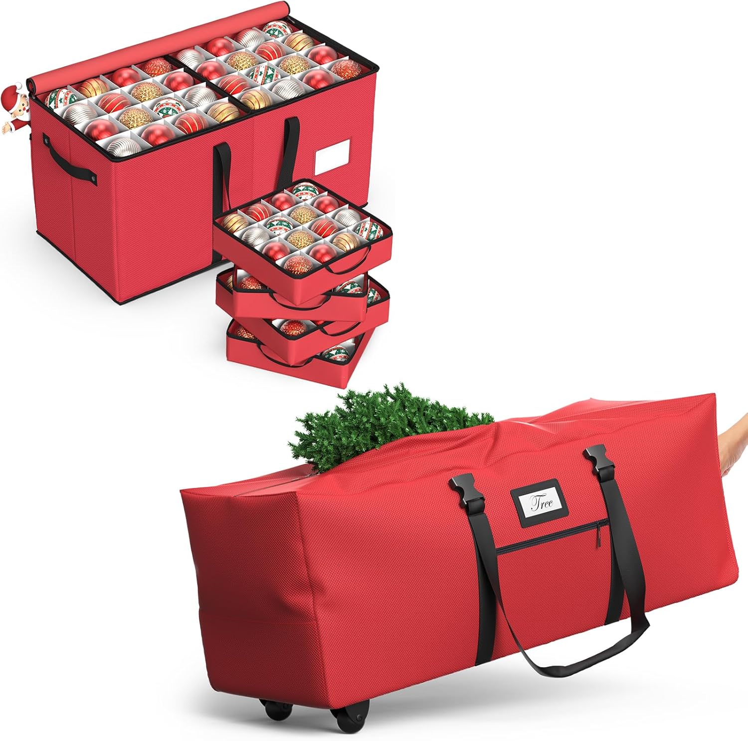 Amazon.com: Winpull Rolling Christmas Tree Storage Bag Fits Up to 9 Ft ...