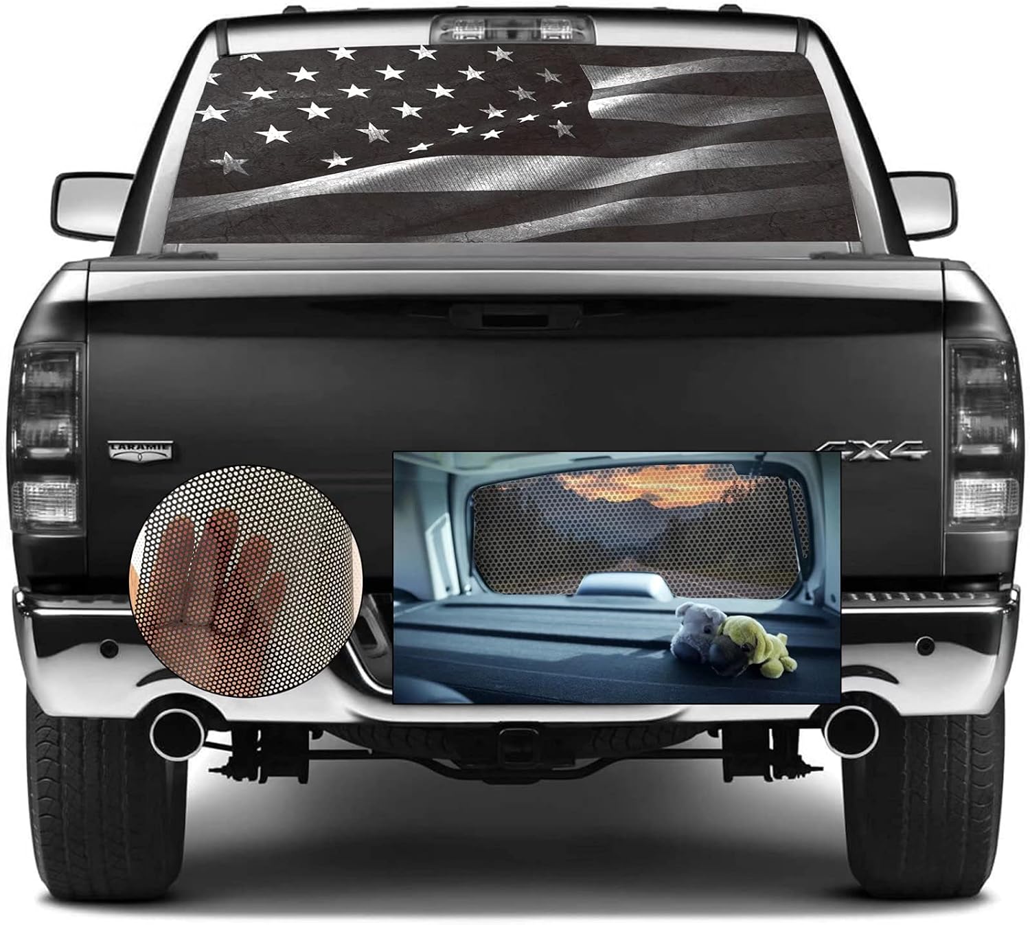 Amazon.com: Truck Rear Window Graphic American Flag Decals, Patriot ...