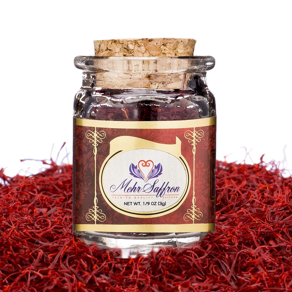 Amazon.com : Mehr Saffron Premium All Red Saffron 1/9 Oz (3 Gram ...
