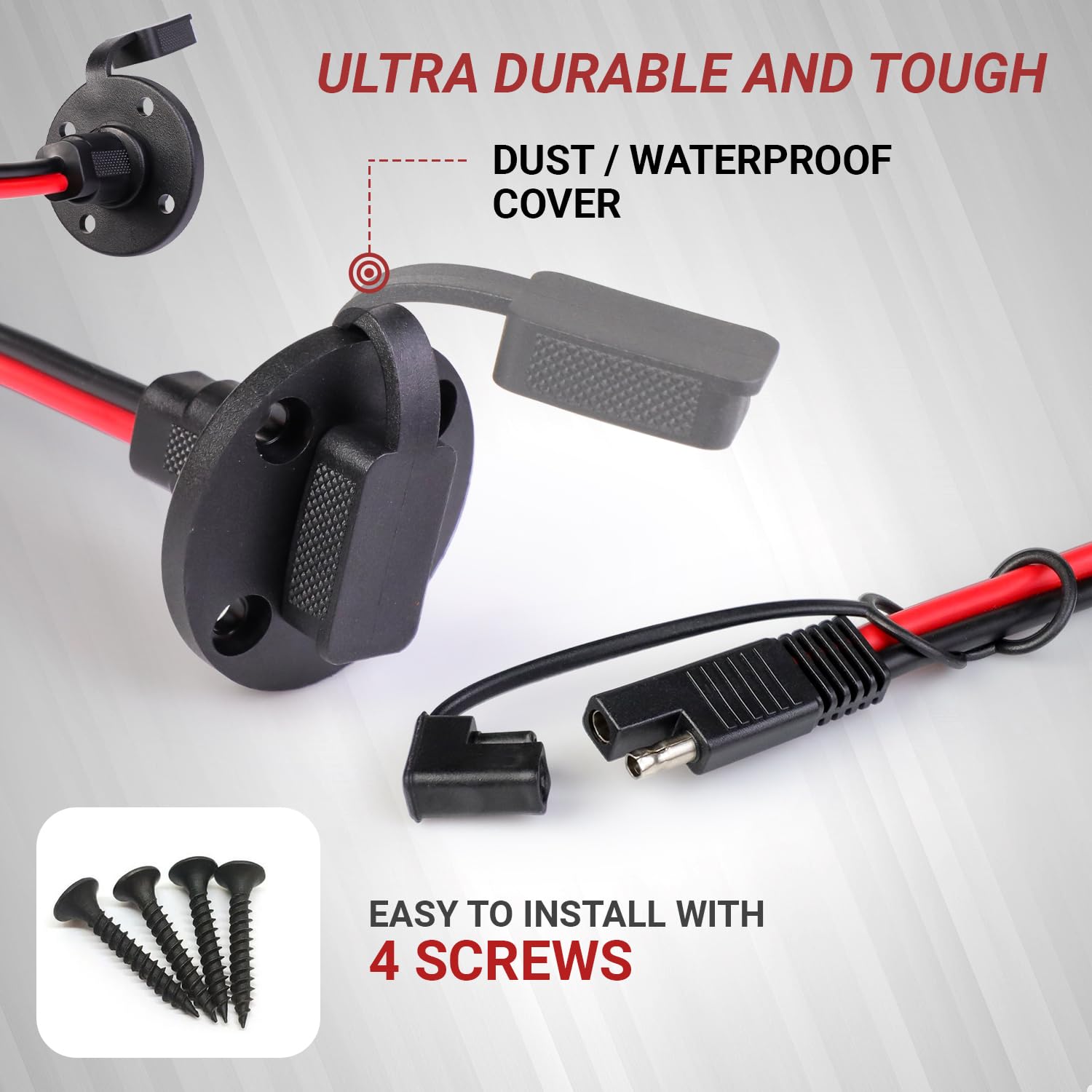 Snapklik.com : TMH 1 FT - 16 AWG SAE Power Socket Sidewall Port ...