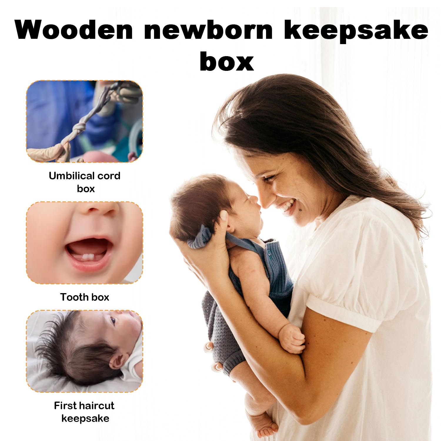 Keepsake Box Baby Umbilical Cord Keepsake Box - Baby Memory Box With ...