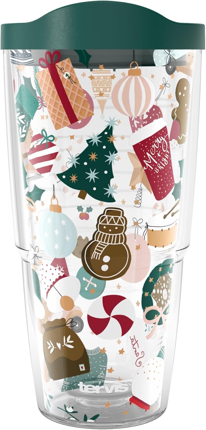 Amazon.com | Tervis Christmas - Holiday Yule Icons Made in USA Double ...