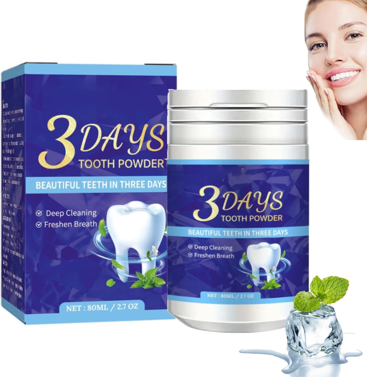 Amazon.com: 3 Days Teeth Whitening Powder, Bright Teeth Stain Remover ...