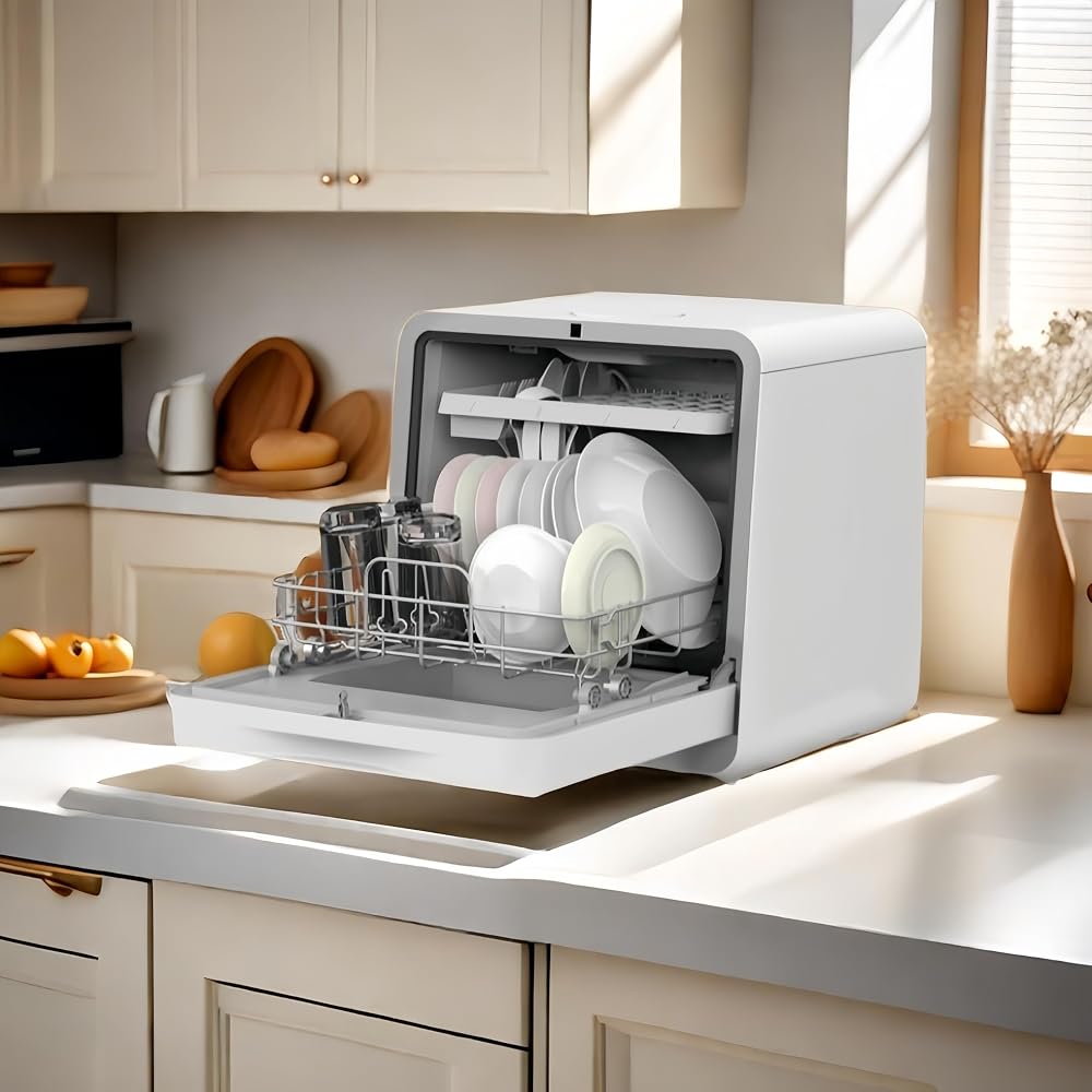 $38/mo - Finance Portable Dishwasher Countertop,7 Washing Programs Mini ...