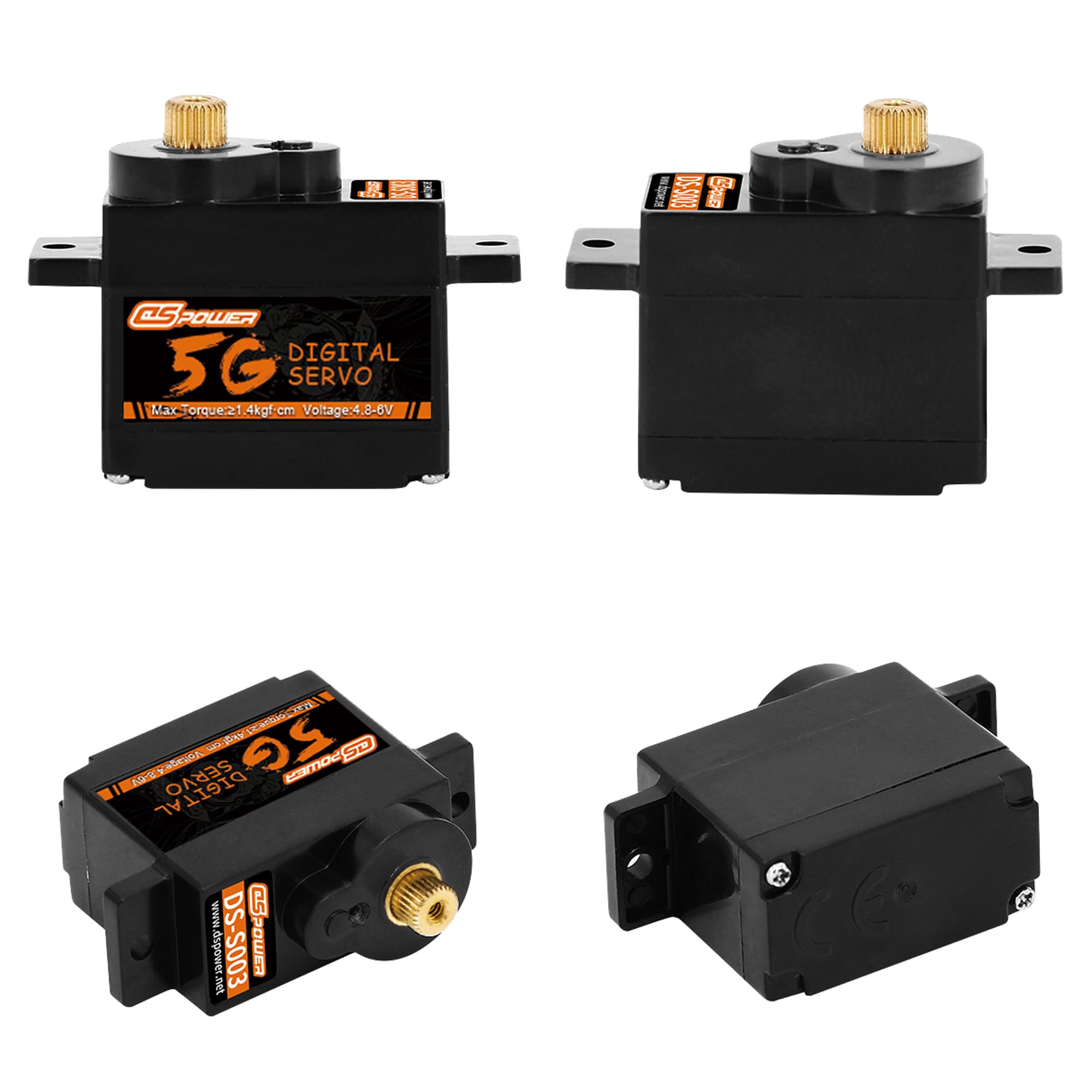 Snapklik.com : DSPOWER 2PCS 5g Micro Digital Servo, Mini Servo, Metal ...