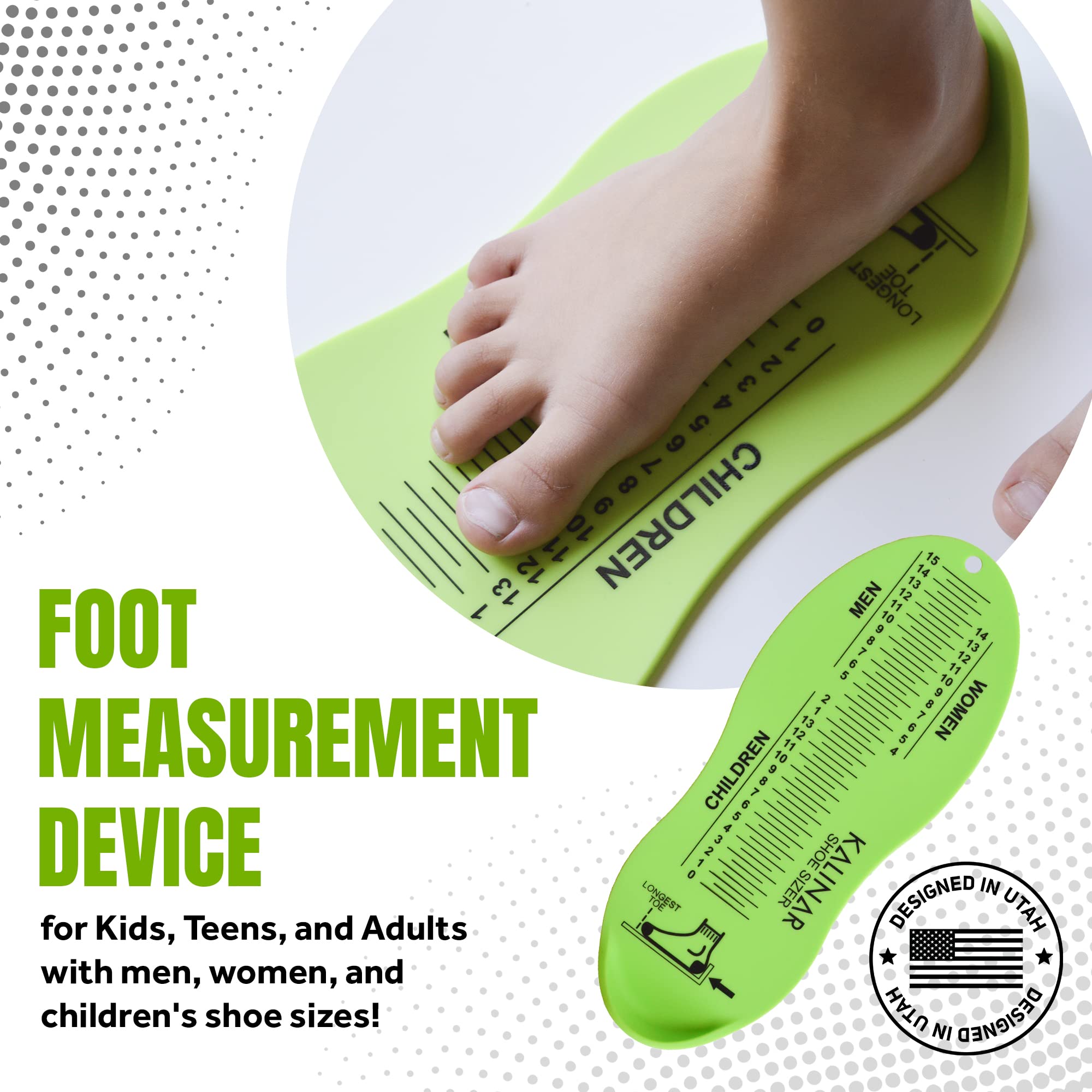 Snapklik.com : Kalinar Silicone Shoe Sizer/Ruler For Kids And Adults ...