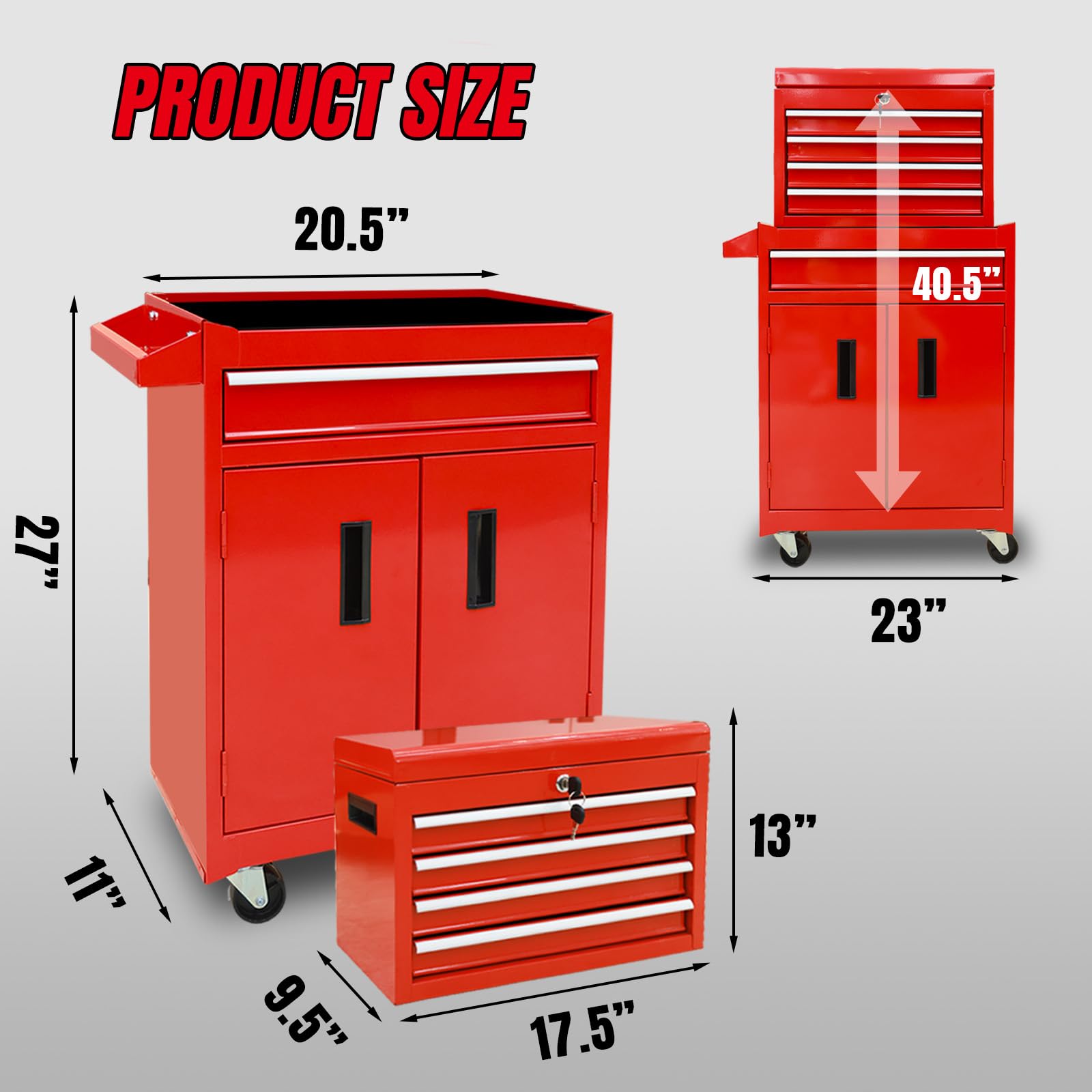 Snapklik.com : Torin 5-Drawer Rolling Tool Chest: Metal Tool Box