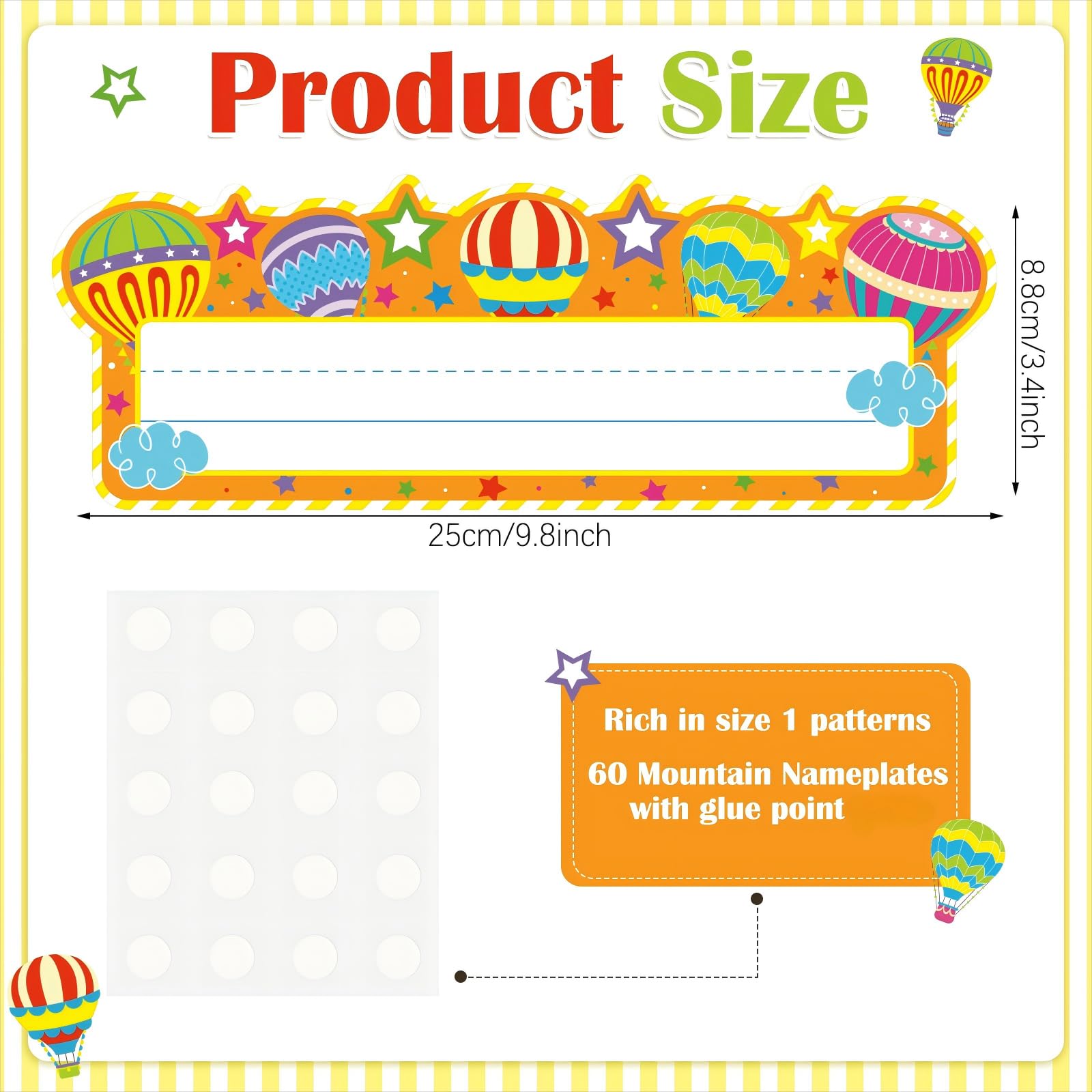 Snapklik.com : 60 Sheets Carnival Name Plates For Classroom Die Cut ...