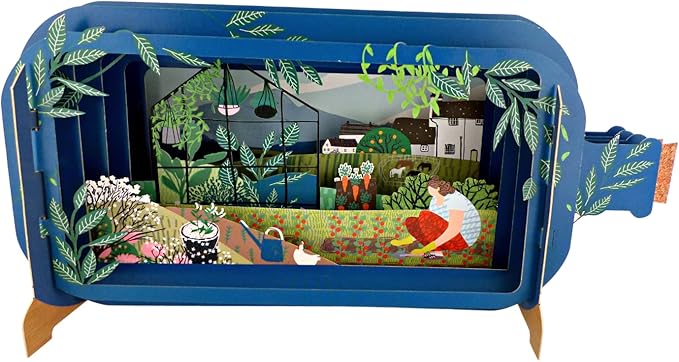 Message in A Bottle Busy Garden Pop Up Any Occasion Greeting Card ...