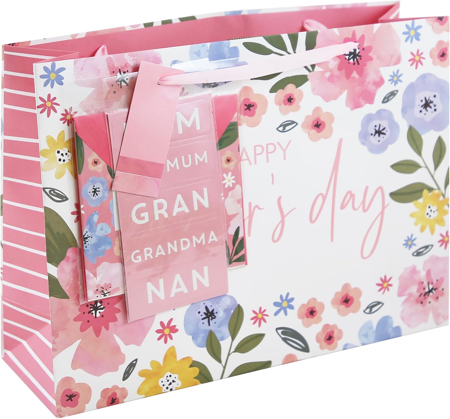 Eurowrap Happy Mothers Day Floral Gift Set Includes Large Shopper Gift ...