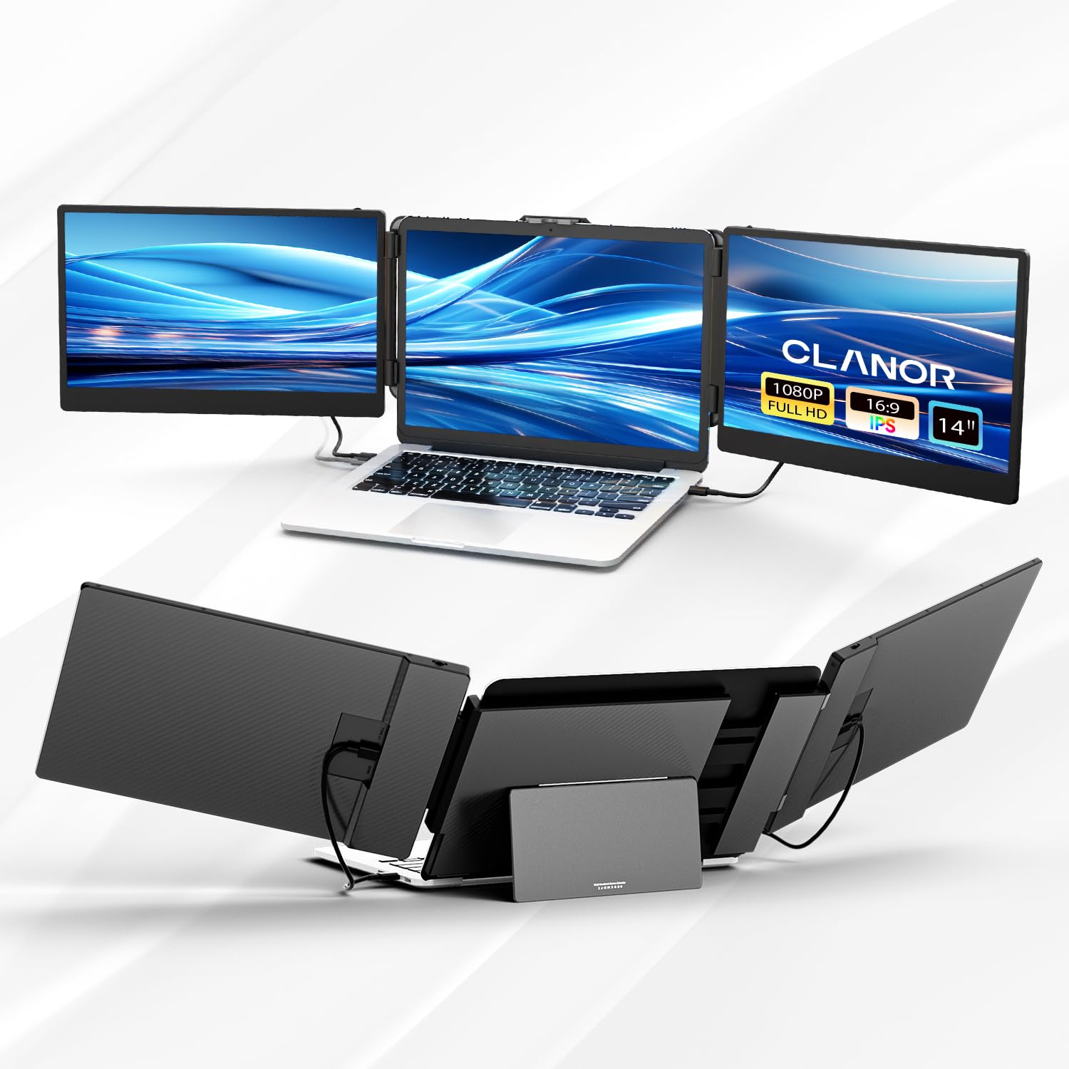 S3 Dual Laptop Screen Extender 14 Triple Portable Monitor For Laptop ...