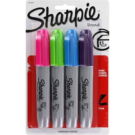 Amazon.com : Sharpie Permanent Marker, Chisel Tip, Assorted Fashion ...