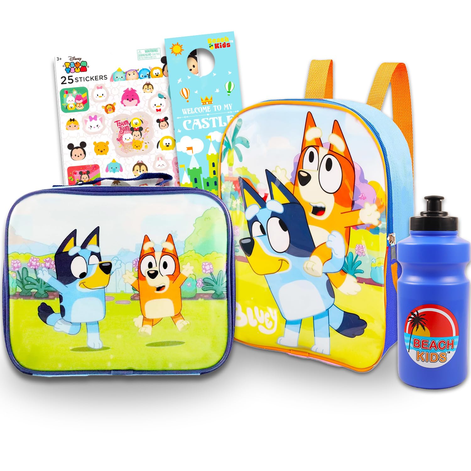 Amazon.com | Disney Bluey Mini Backpack with Lunch Box Set - Bundle ...