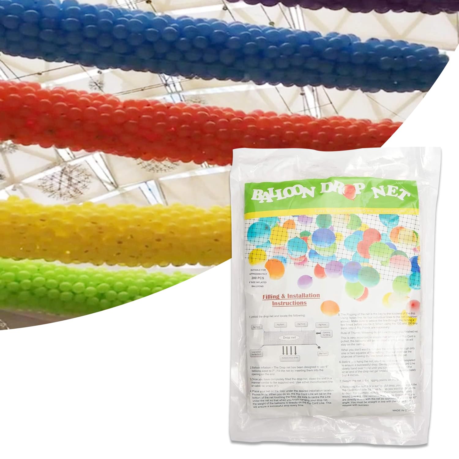 Amazon.com: Balloon Release Net Balloon Drop Net Large Balloon Bags for ...