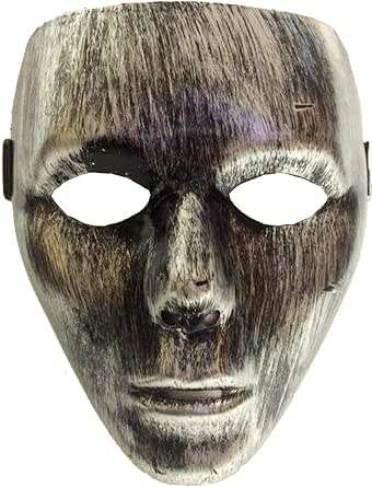 Amazon.com: Full FACE Plastic MASK Silver : Clothing, Shoes & Jewelry