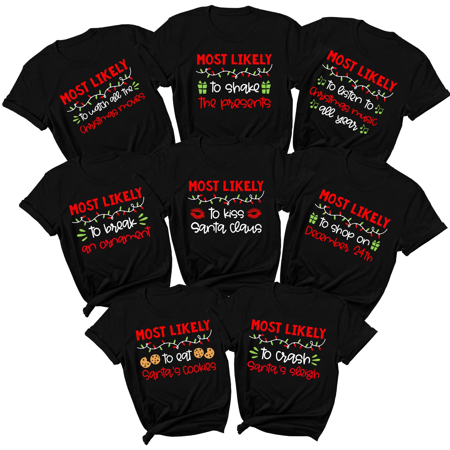 HHOD Matching Family Christmas Shirts Most Likely to Superlative Tee ...