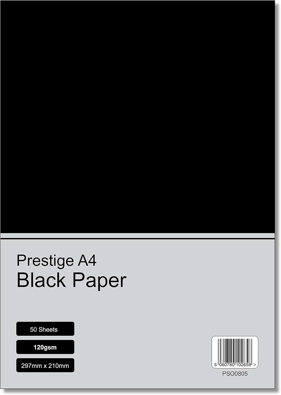 Prestige A4 Black 120gsm Craft Paper x 50 Sheets per Pack : Amazon.co ...