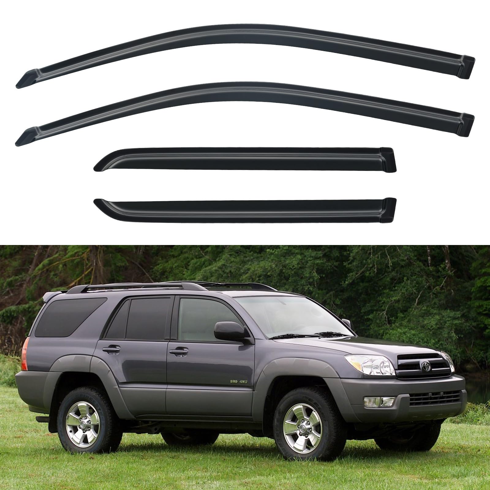 Amazon.com: Window Visors Rain Guards Shield for 2003-2009 Toyota ...