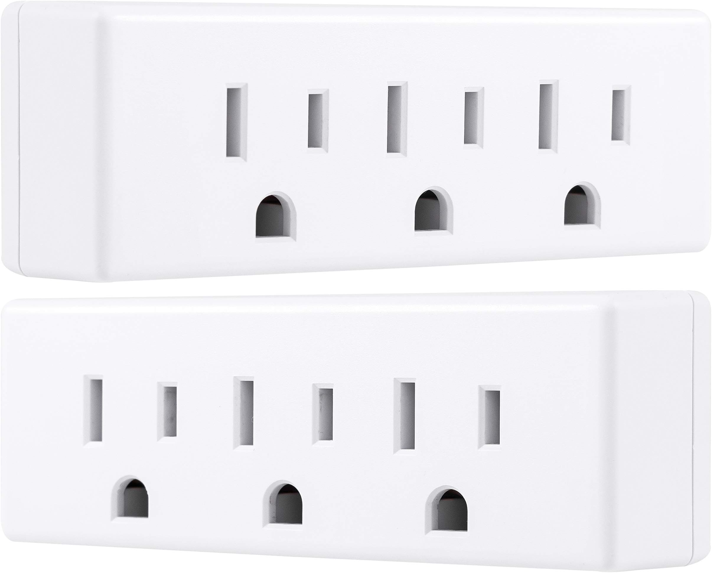 Philips 3-Outlet Extender, 2 Pack, Grounded Wall Tap, 3-Prong Adapter ...