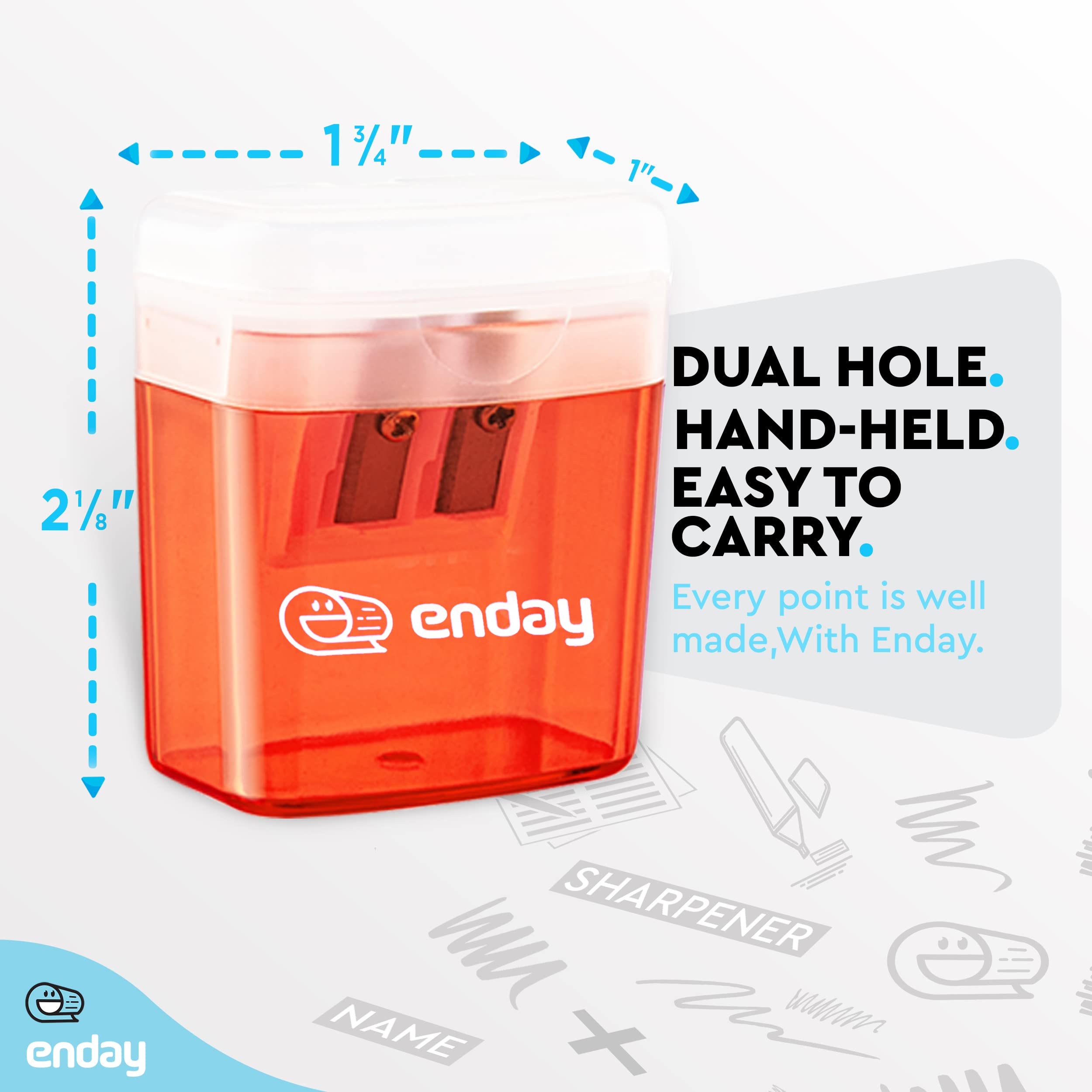 Snapklik.com : Pencil Sharpener Dual Hole Manual Red, Jumbo Crayon ...
