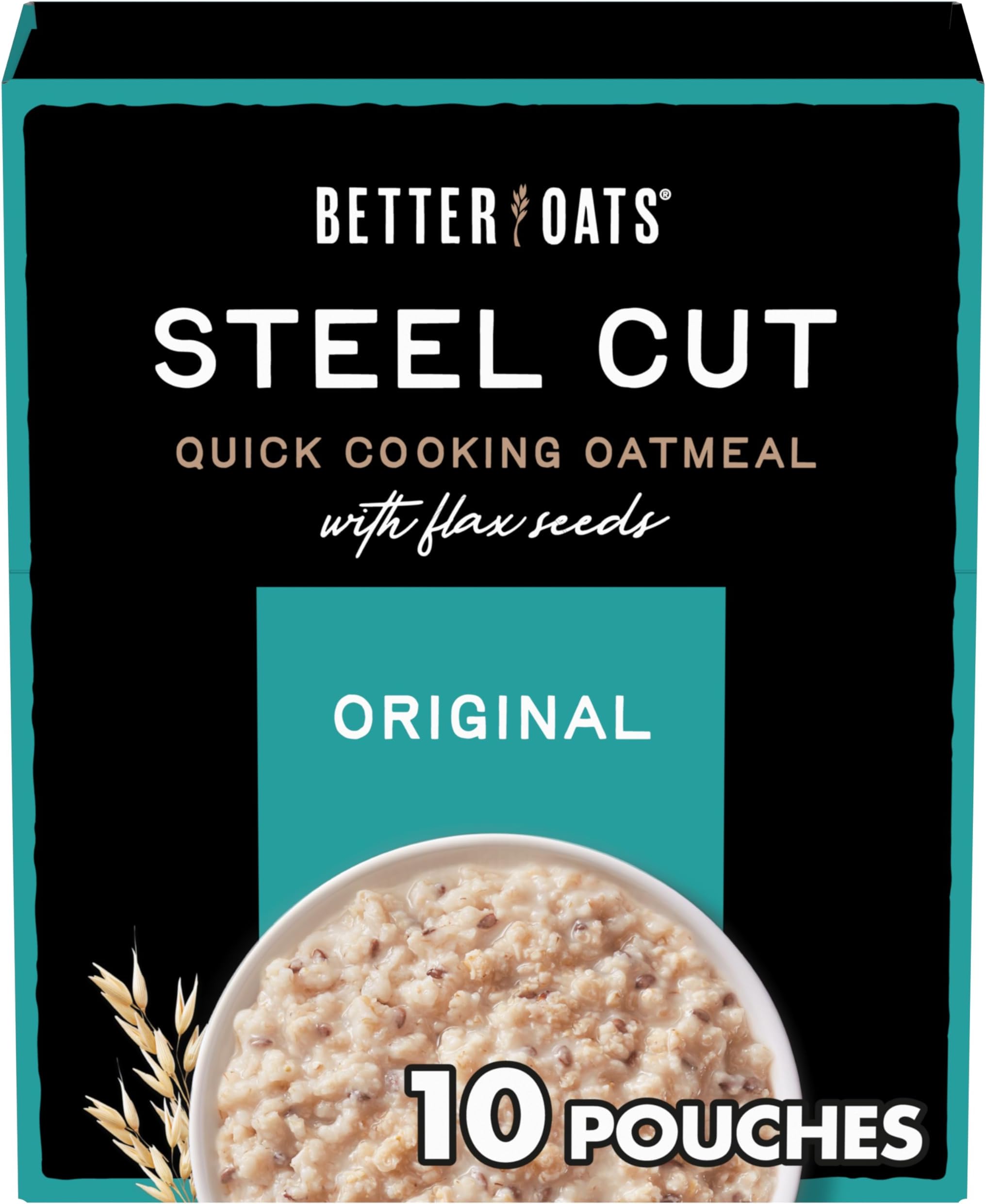 Amazon.com: Better Oats Original Steel Cut Instant Oatmeal Packets ...