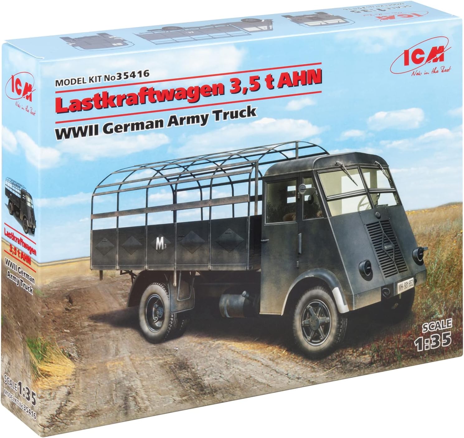 ICM ICM35416 Renault 1:35-Lastkraftwagen 3,5 t AHN, WWII Army Truck ...