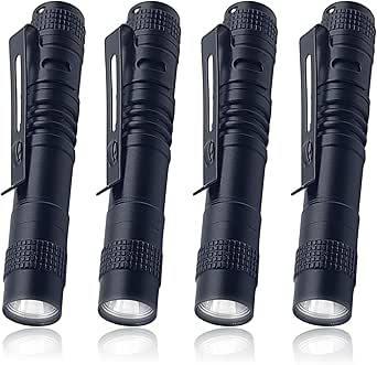 Mini LED Pen Light Flashlight, High Lumens Pocket Torch with Clip ...
