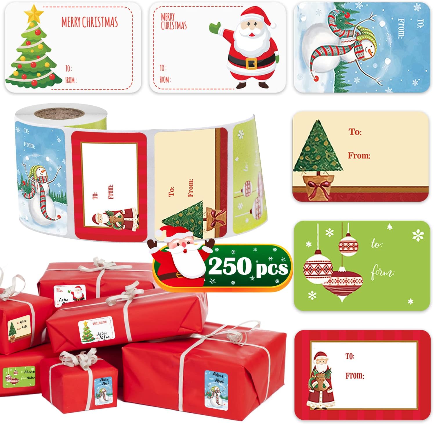 Amazon.com : Zhanmai 240 Pcs Hanukkah Gift Tags Stickers Self Adhesive ...