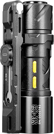 LOOP GEAR SK03 Pro Small Flashlights Powerful, LED Rechargeable ...
